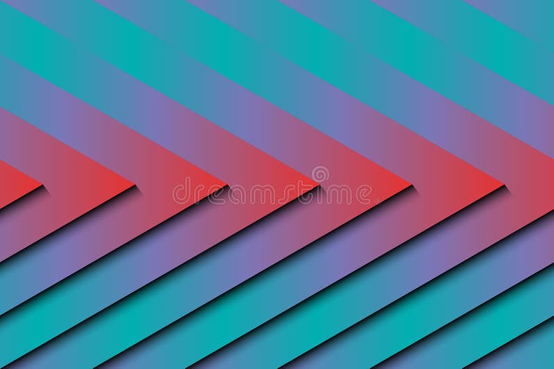 Abstract Blue and Red Metallic Triangles Background with Paper Cutout ...