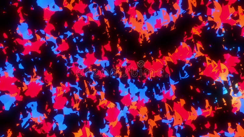 Abstract of Blue and Red Shapes Changing in Pattern Motion on Black ...