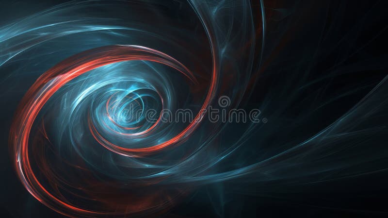 Abstract Blue and Red Spiral Vortex Stock Image - Image of bright ...
