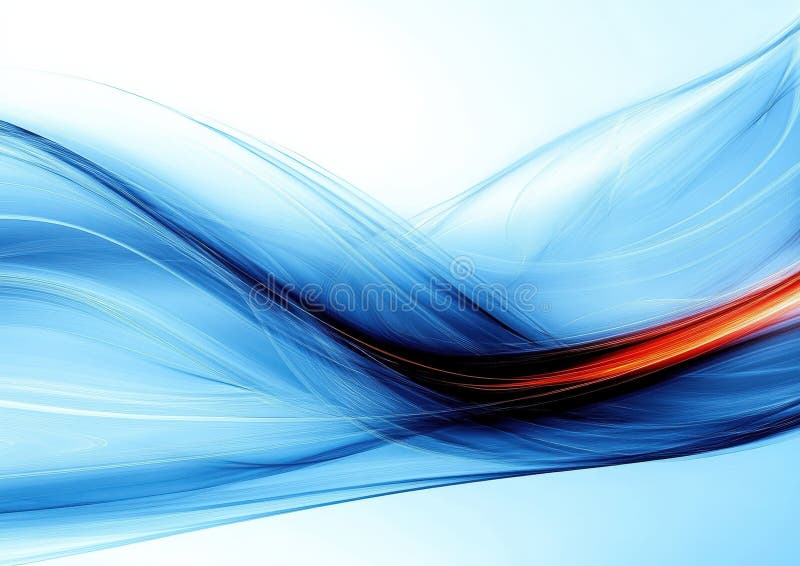 Abstract Blue and Red Wave Design Stock Illustration - Illustration of ...