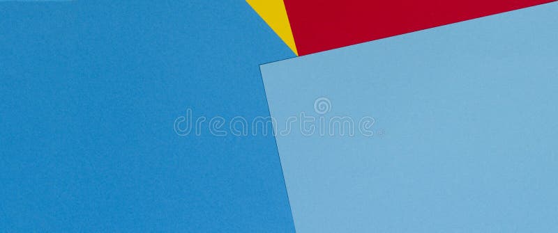 Abstract Blue, Red and Yellow Color Paper Geometry Composition ...