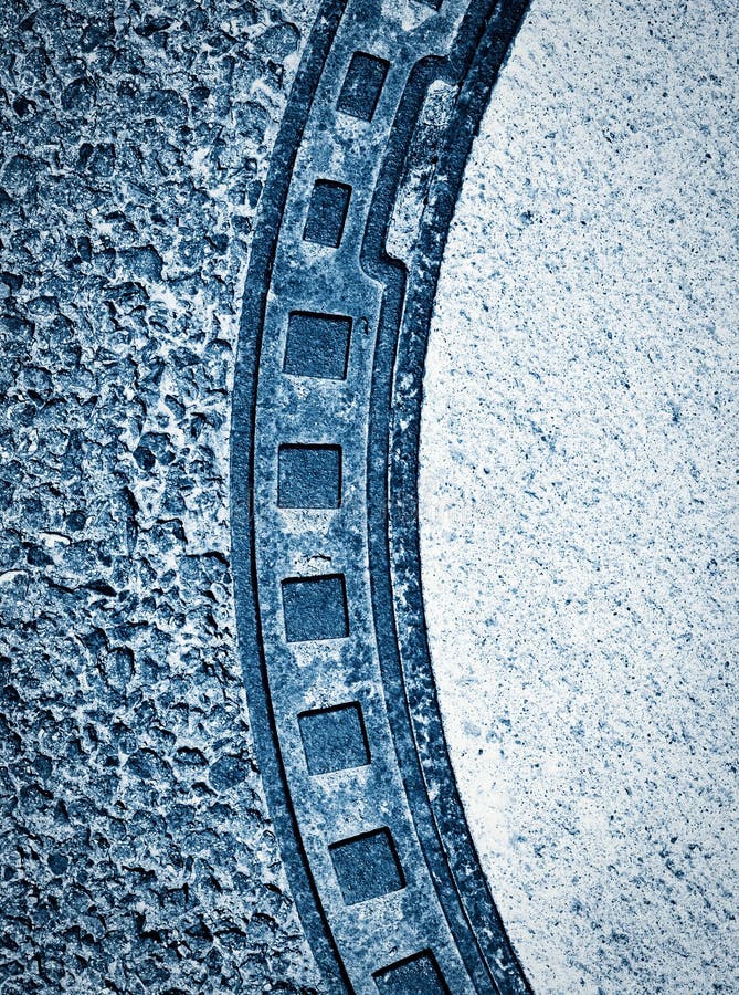 Abstract Blue Retro Pattern Iron Hatch Stock Image - Image of color ...