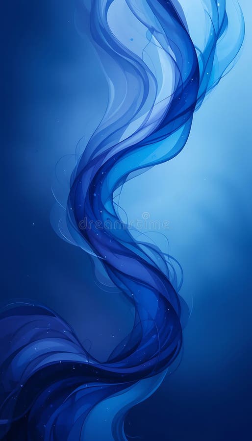 Abstract Blue Ribbon Flowing Background with Smooth Elegant Gradient ...