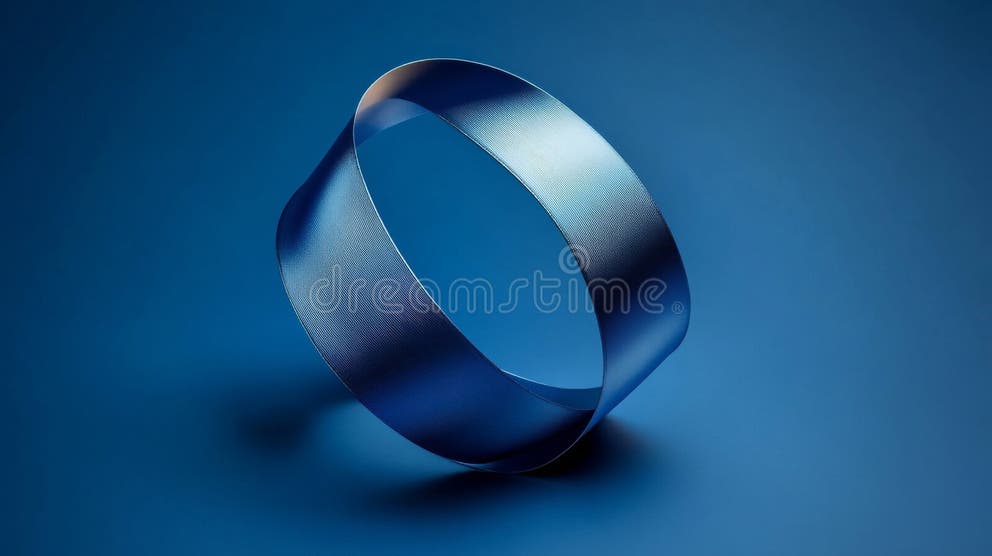 Abstract Blue Ribbon Forms Circular Shape Stock Illustration ...