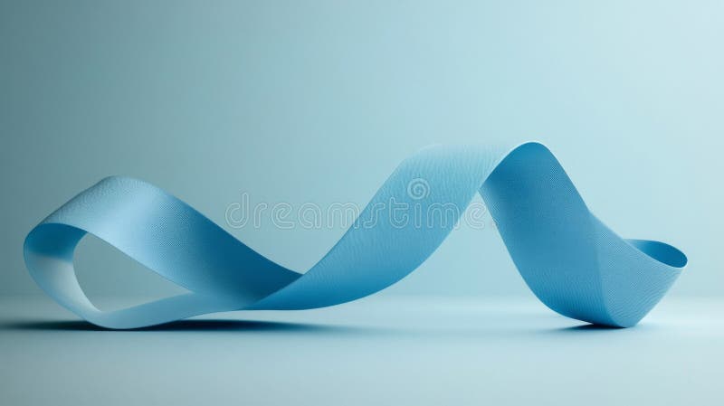 Abstract Blue Ribbon Wave Design Stock Illustration - Illustration of ...