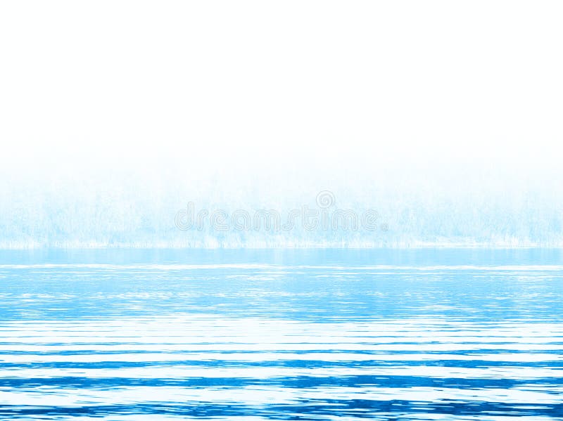Abstract Blue River in Fog Landscape Background Stock Image - Image of ...