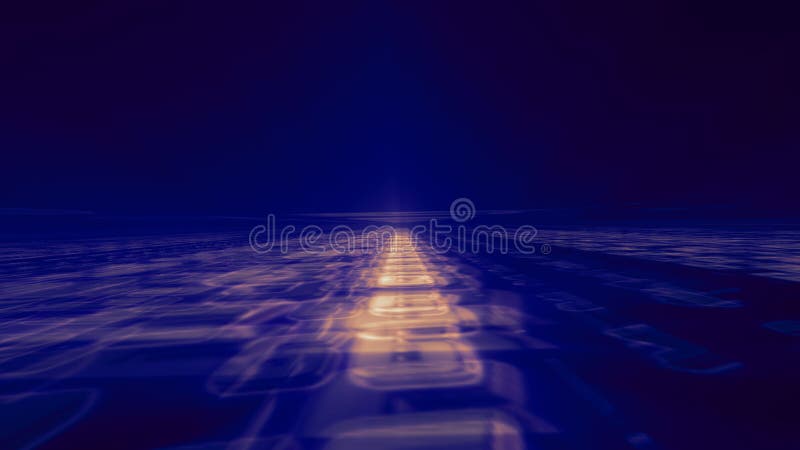Abstract Blue Road Background from Numbers. Perspective Matrix Stock ...