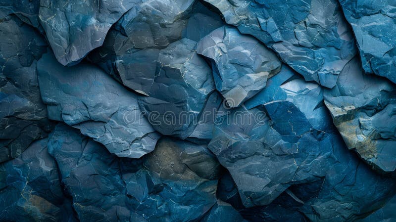 Abstract Blue Rock Texture. a Close-up of a Rough, Textured Stone ...