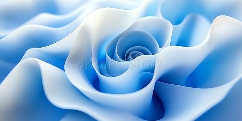 Abstract Blue Rose Soft Petals Wave Design Background Art Calm Flow ...