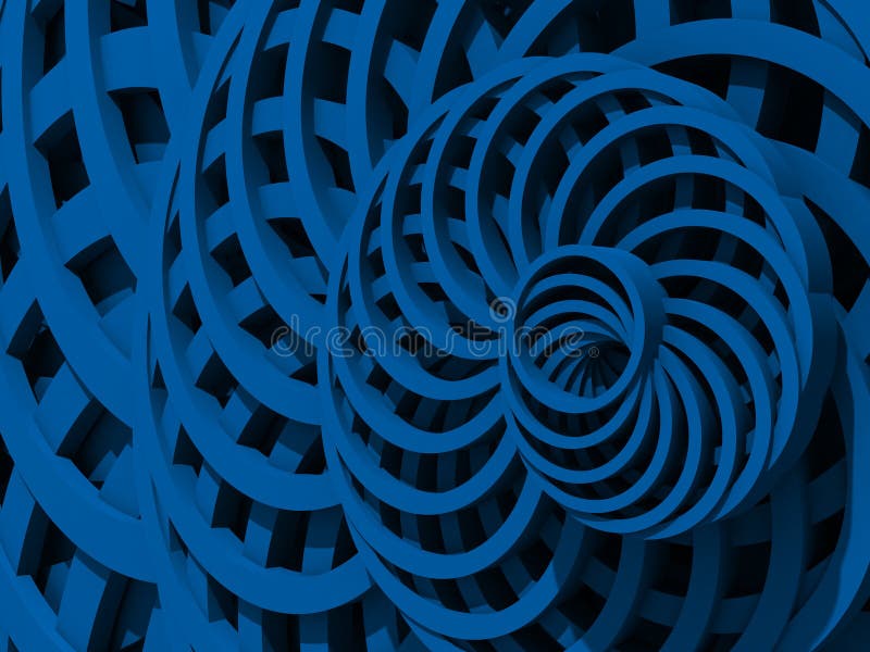 Abstract Blue Round Pattern Wall Architecture Background Stock ...