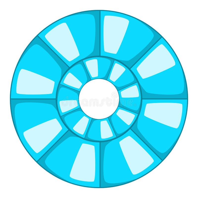 Abstract Blue Round Shape Icon, Cartoon Style Stock Vector ...
