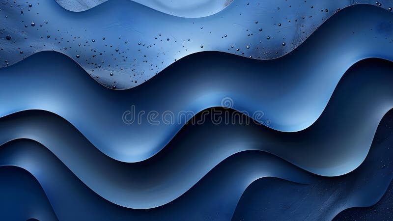 "Abstract Blue Sapphire Cobalt Dark Blue Gradient Geometric Form with Wave and Curved Line ...