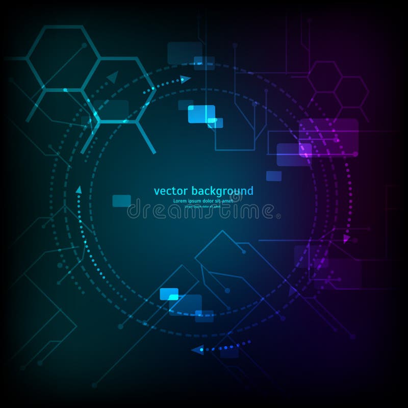 Abstract Blue Science Background. Vector Stock Illustration ...