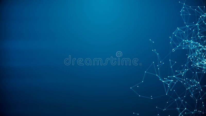 Abstract Blue Screen, for Presentations, with White Lines and Dots ...