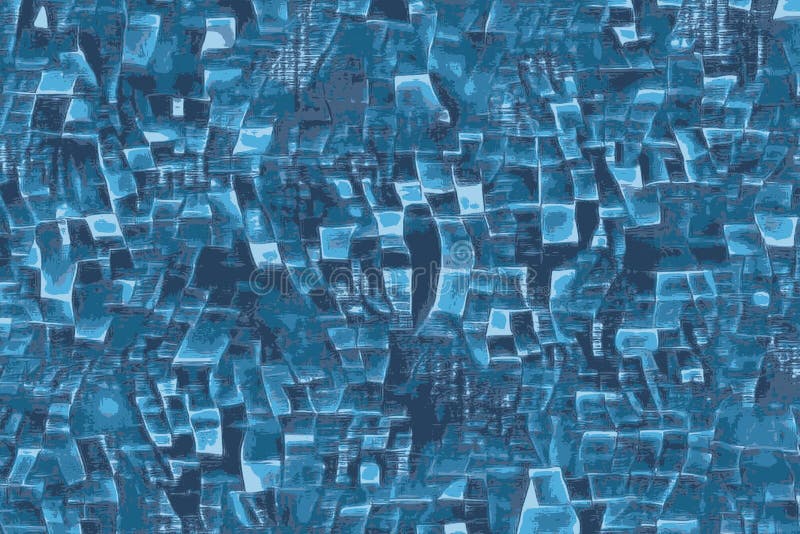 Abstract Blue Screen Windows in a Technology World Stock Illustration ...