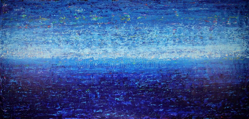 Abstract Blue Sea Art Painting Stock Image - Image of stain, creative ...