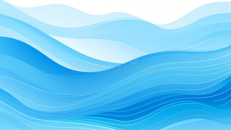 Abstract Blue Sea Wave Background AI Generated Stock Illustration ...