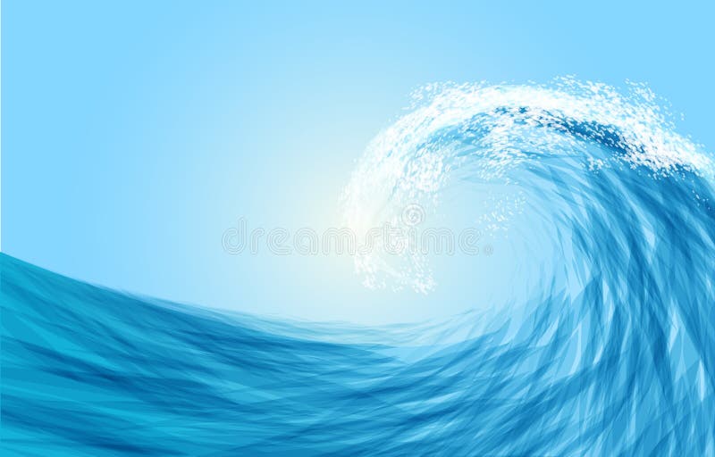 Abstract blue sea wave stock vector. Illustration of ripple - 184933076