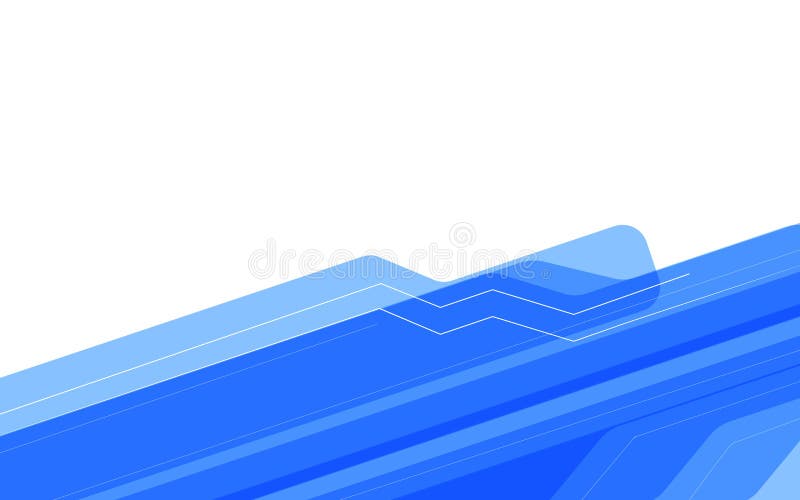 Abstract Blue Shape Design with White Cross White Line Stock Vector ...