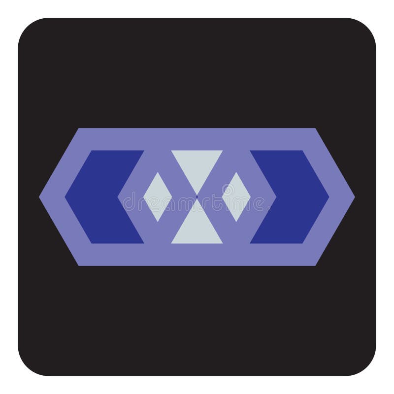 Abstract blue shape, icon stock vector. Illustration of abstract ...