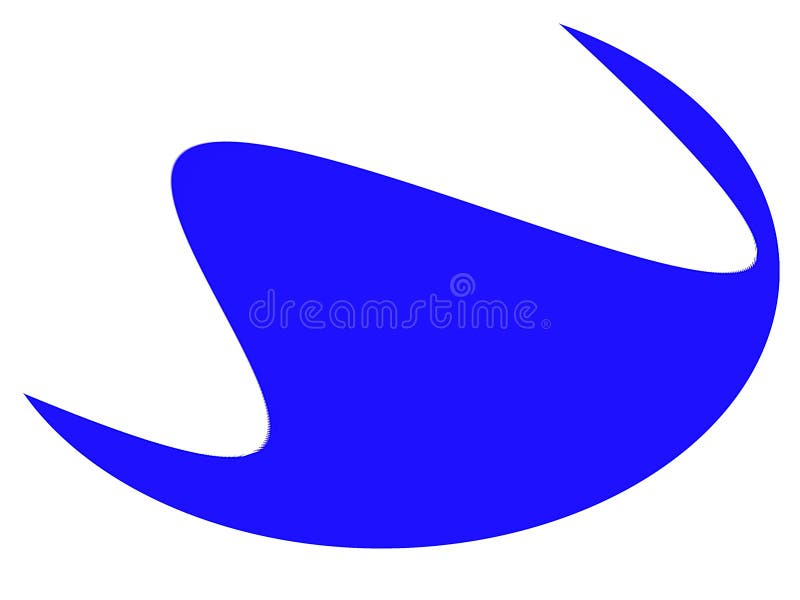 Abstract Blue Shape for a Logo Stock Illustration - Illustration of ...
