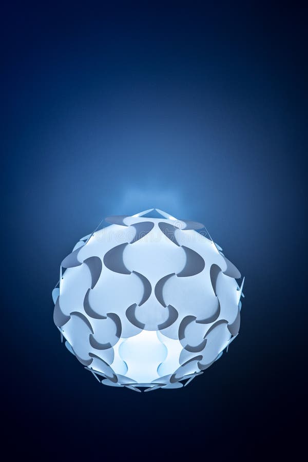 Abstract Blue Shapes of Glowing Dim Light Stock Image - Image of ...