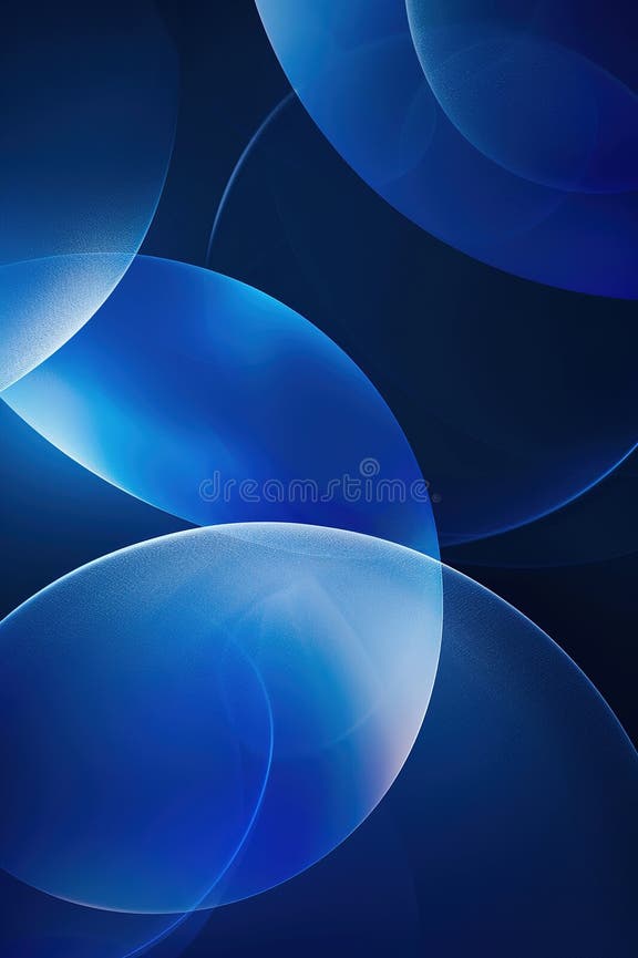 Abstract Blue Shapes with Smooth Gradients and Overlapping Transparency ...