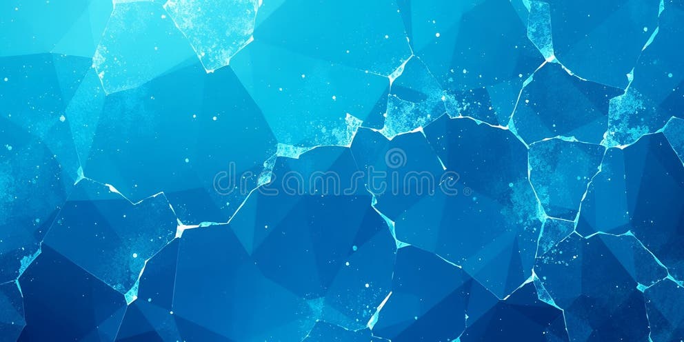 Abstract Blue Shattered Ice Polygon Background Stock Illustration ...