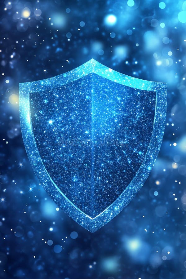 Abstract Blue Shield Background Security, Protection, Data Safety ...