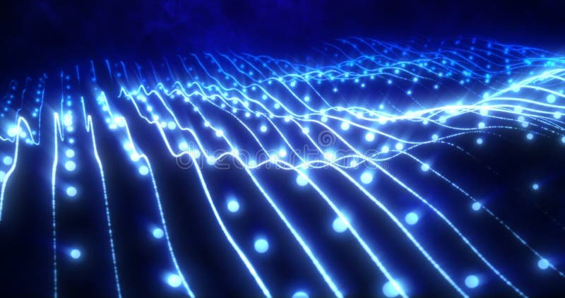 Abstract Blue Shiny Glowing Lines Rays of Energy and Magical Waves ...