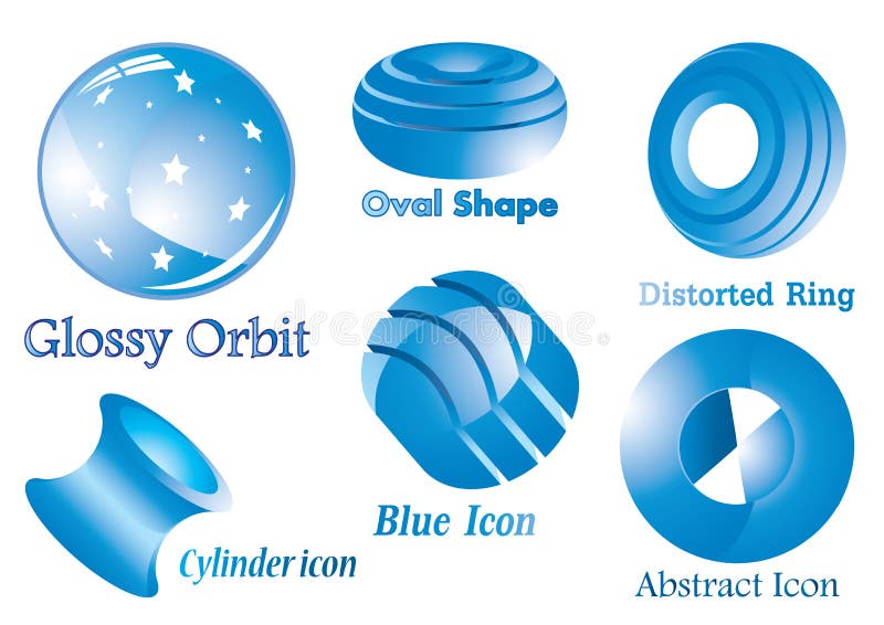 Abstract blue shiny icons stock vector. Illustration of decorative ...