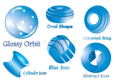 Abstract blue shiny icons stock vector. Illustration of decorative ...