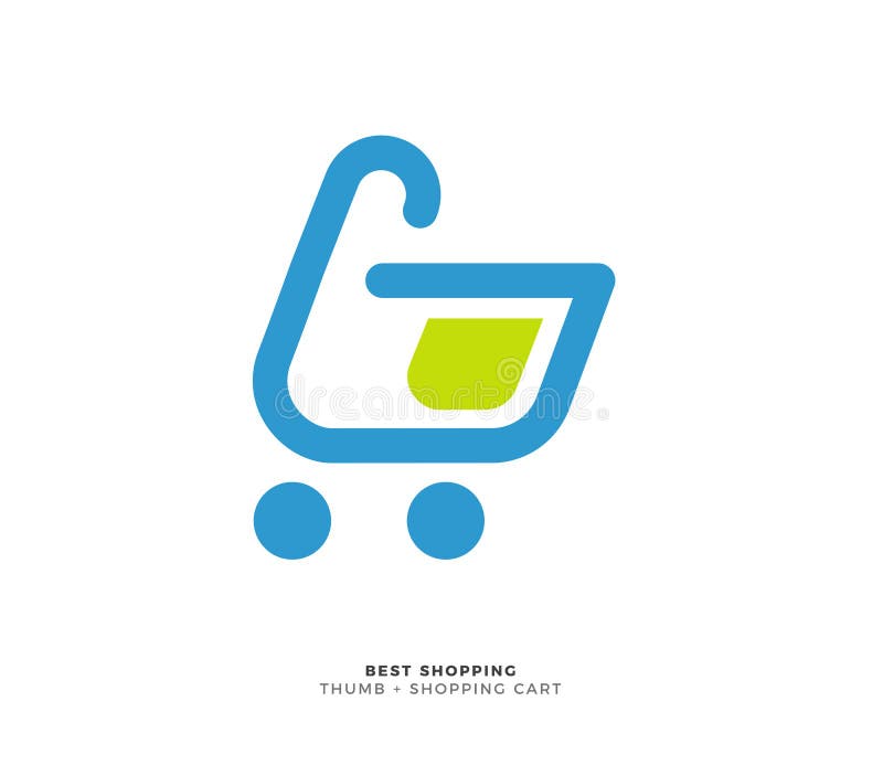 Abstract Blue Shopping Cart. Isolated Vector Illustration Stock Vector ...