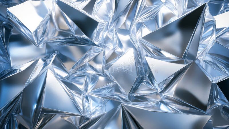 Abstract Blue and Silver Metallic Crystal Texture Stock Illustration - Illustration of faceted ...