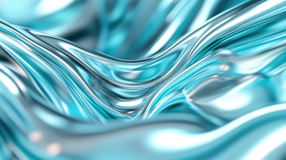 Abstract Blue Silver Wave Design Background, Fluid Art Gradient with ...