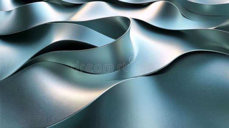 Abstract Blue and Silver Waves Background Stock Illustration ...