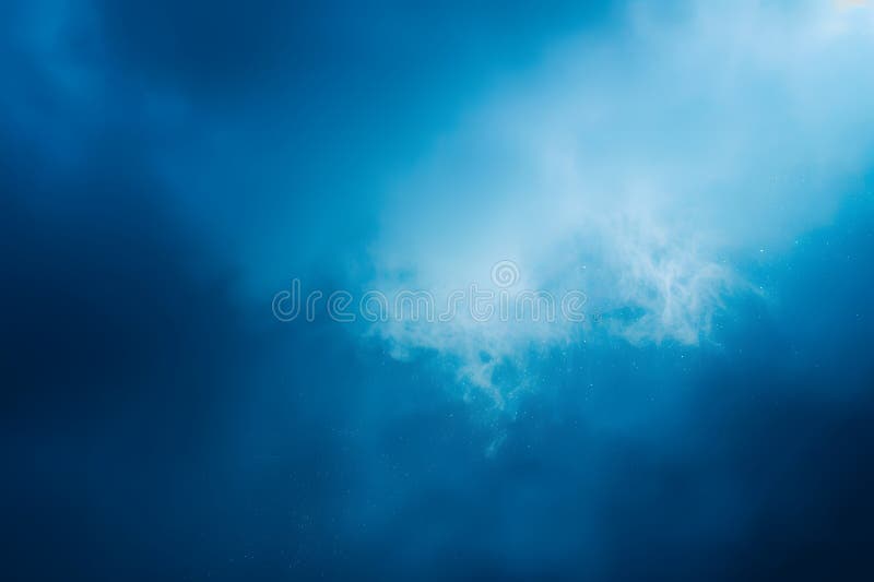 Abstract Blue Sky Background with Mist and Clouds Stock Illustration ...