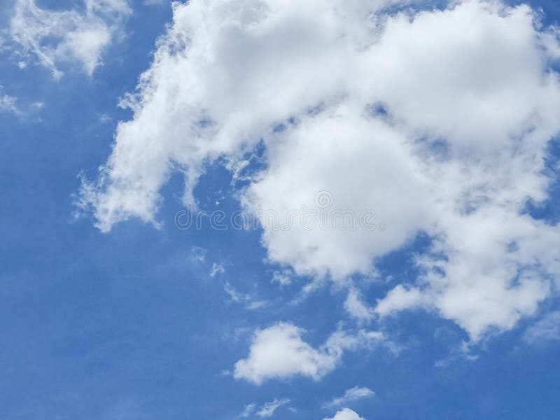 Abstract Blue Sky High Shape Outdoor Group of White Clouds Background ...