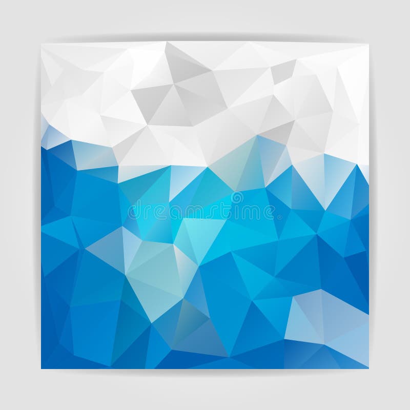 Abstract Blue Sky Natural Triangular Polygonal Background Stock Vector ...