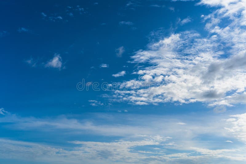 White Could and Blue Sky Over Land Stock Photo - Image of atmosphere ...
