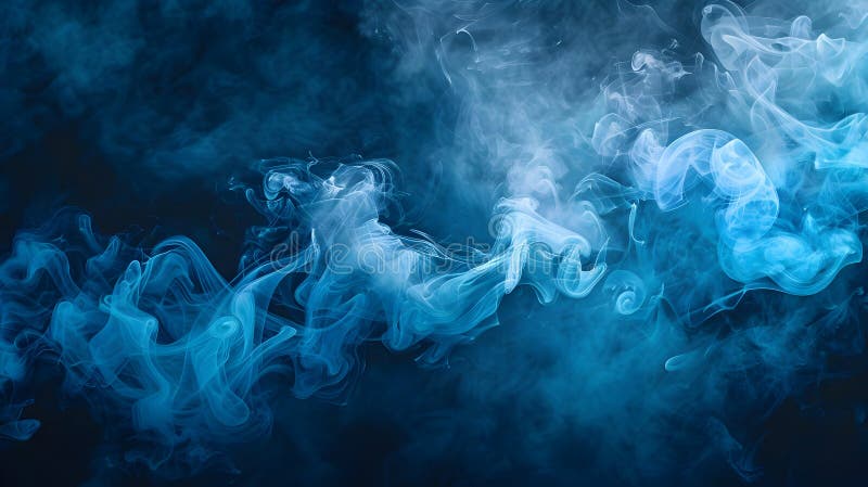 Abstract Blue Smoke Background Image Stock Illustration - Illustration ...