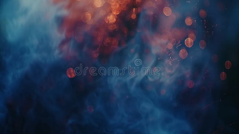 Abstract Blue Smoke with Bokeh Lights Background, Creative Backdrop ...