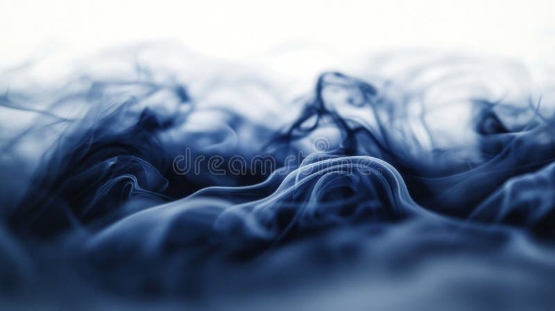 Abstract Blue Smoke Swirls and Patterns Stock Illustration ...