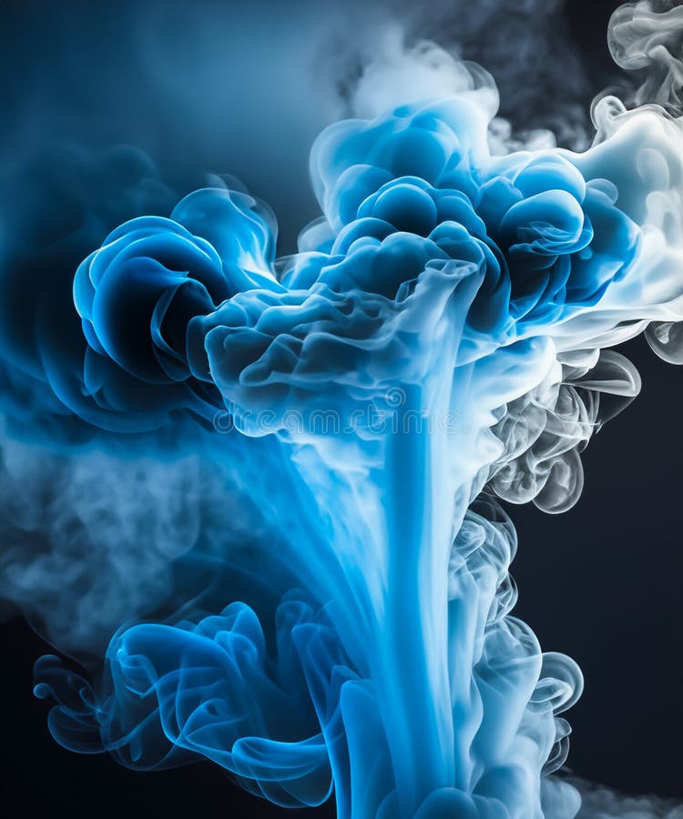 Abstract Blue Smoke Texture. Steam, Cloud Realistic Texture Stock ...