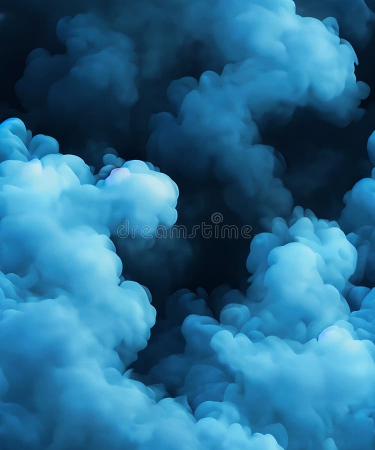 Abstract Blue Smoke Texture. Steam, Cloud Realistic Texture Stock ...