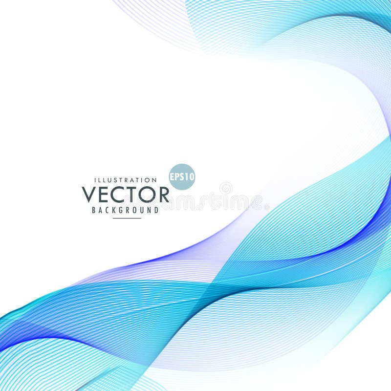 Abstract Blue Smooth Wave Background Design Stock Vector - Illustration ...