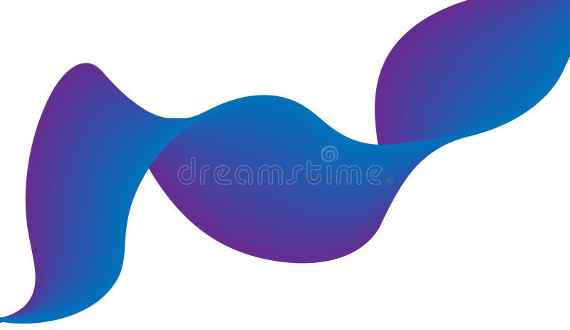 Abstract Blue Smooth Wave . a Design Element. Vector Illustration ...