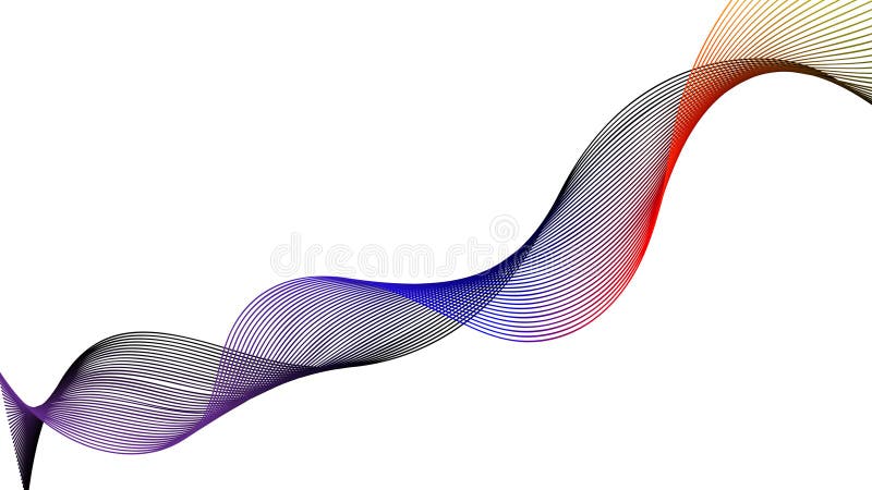 Abstract Blue Smooth Wave . a Design Element. Vector Illustration ...