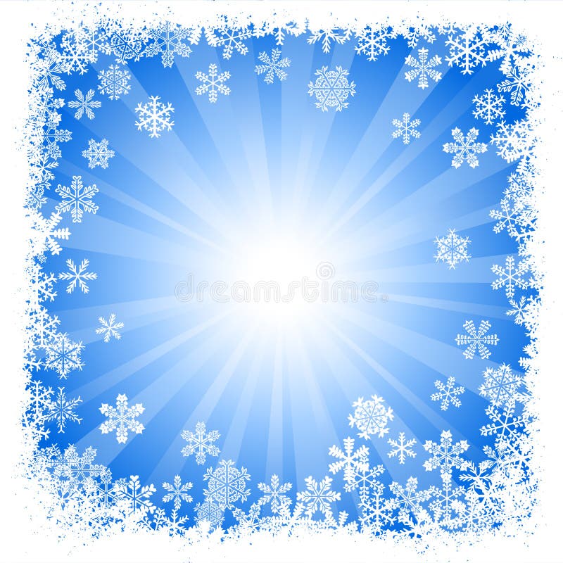 Abstract Blue Snowflake Background Stock Vector - Illustration of ...
