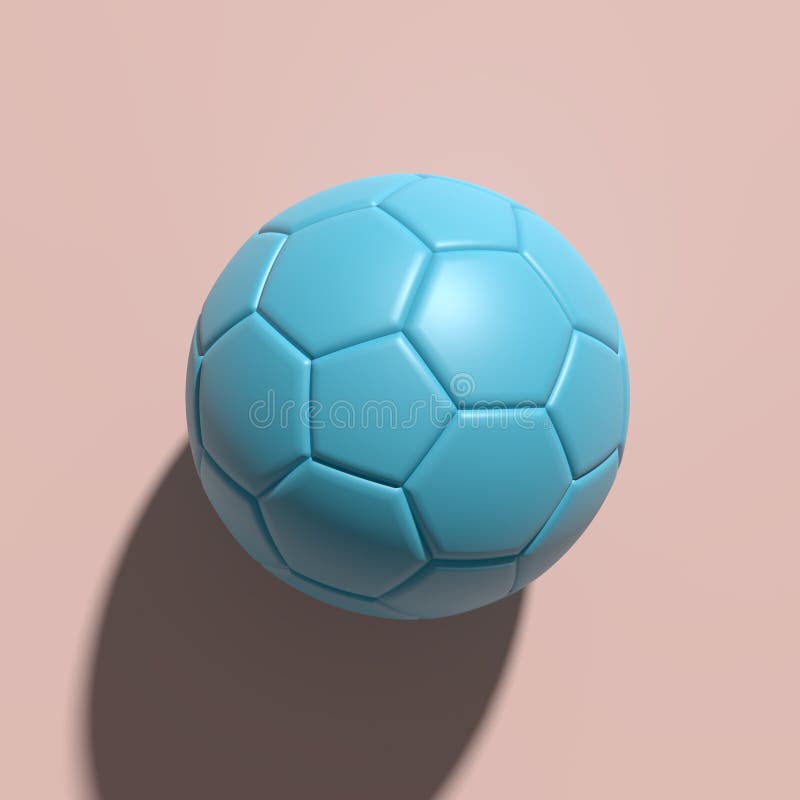 Abstract Blue Soccer Ball on Pink Background Stock Illustration ...
